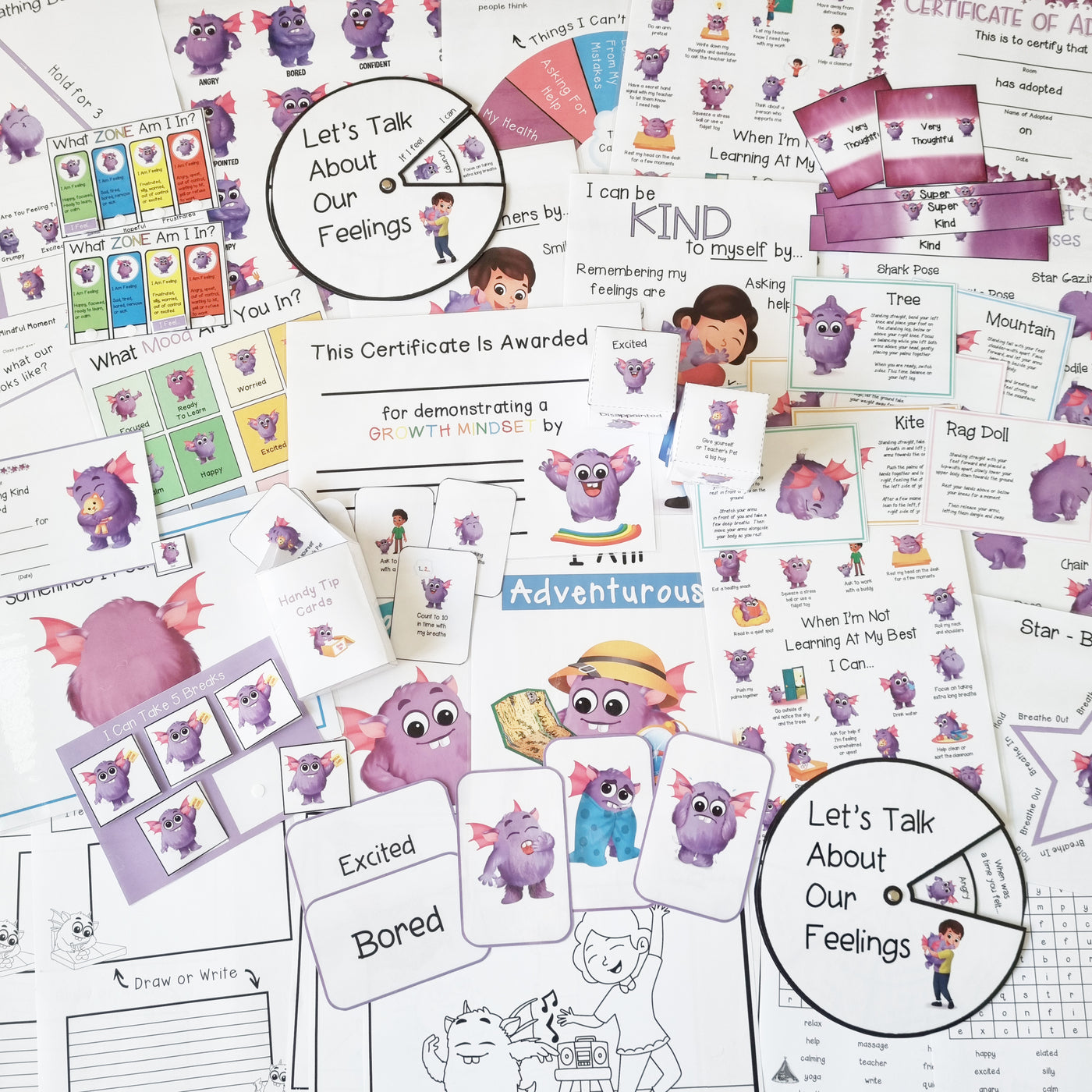 Daily Feelings & Emotions Check In Chart - Mindfulness Printable ...