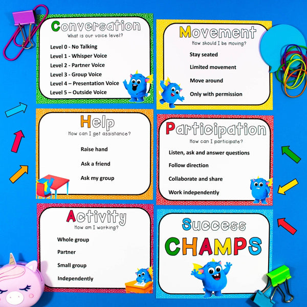 CHAMPS Posters for the Classroom - Upper & Lower Primary - PDF ...