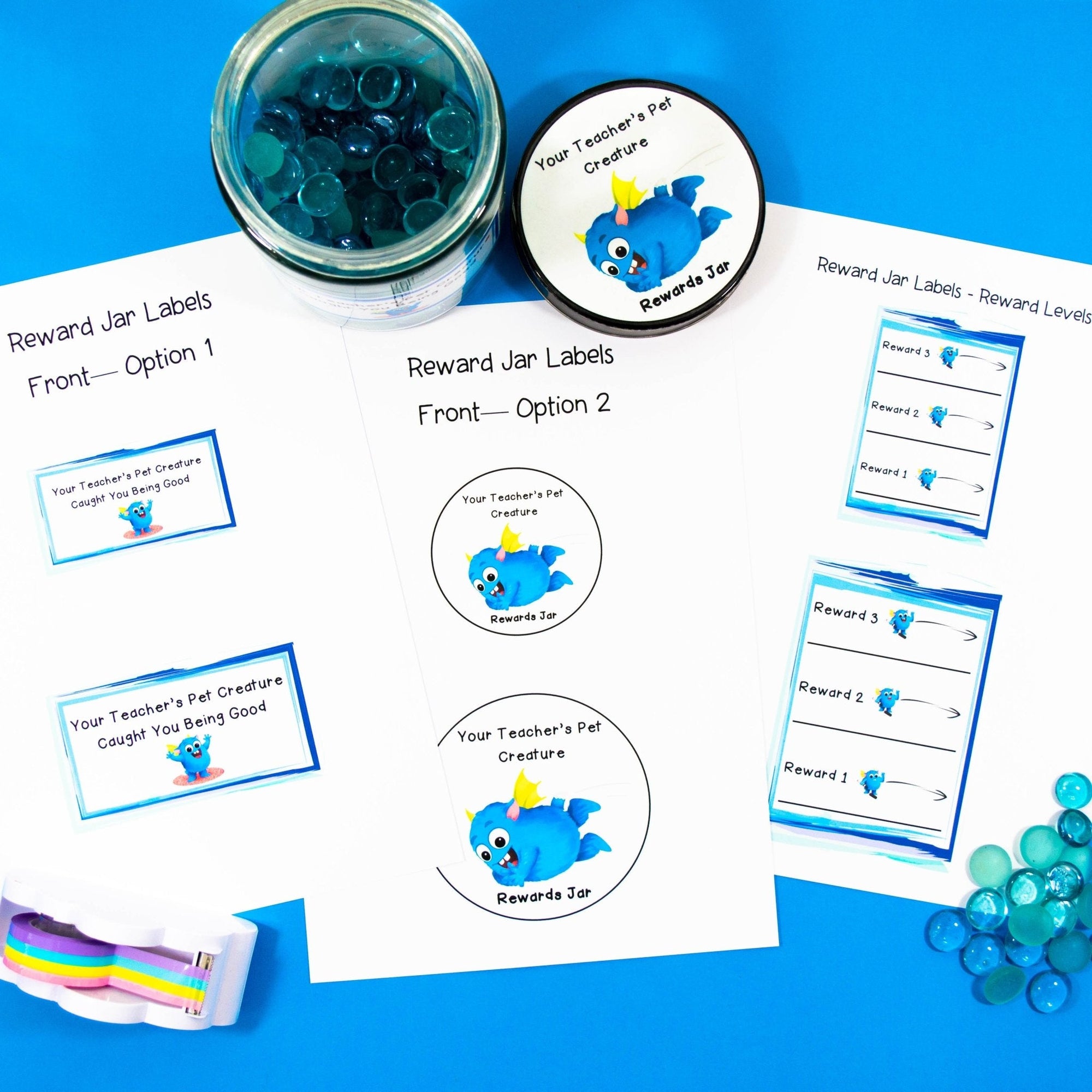 Printable Reward Jar Labels - Easy Markers to Track Class Behaviour ...