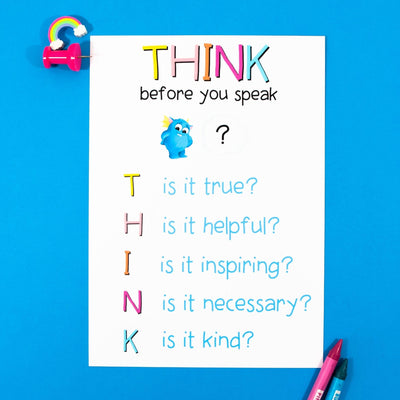 THINK Positive Behaviour Management Printable Poster for the Classroom